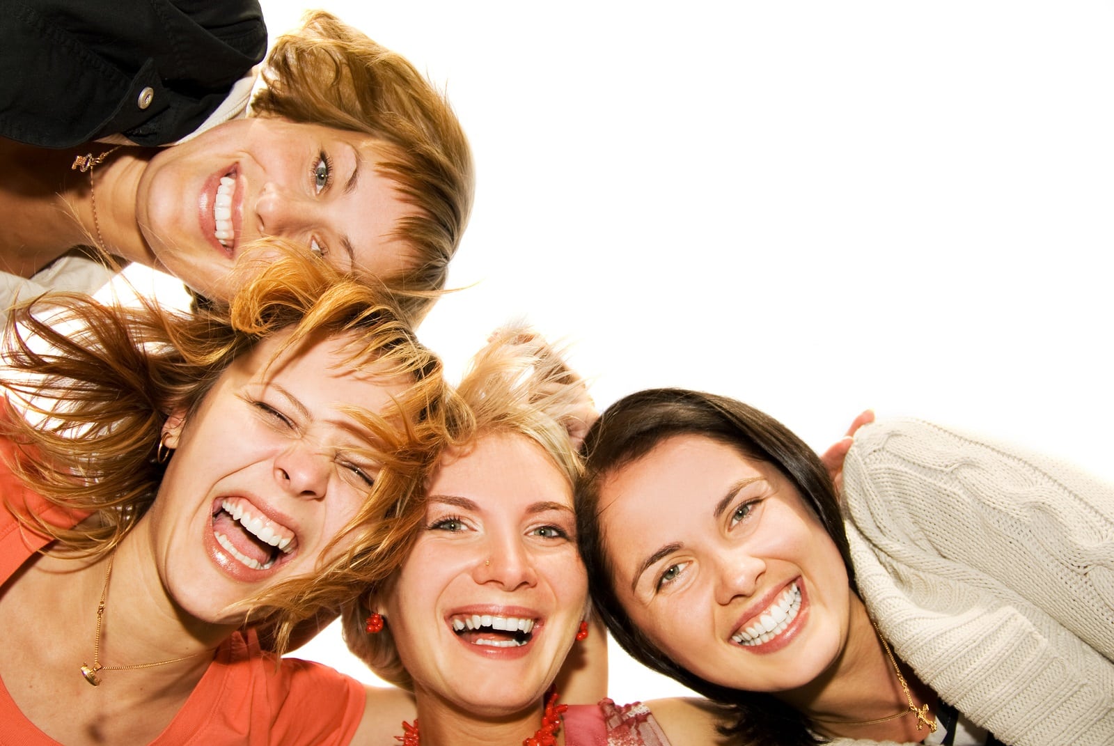 Group of happy friends making funny faces - סגול הרצאות